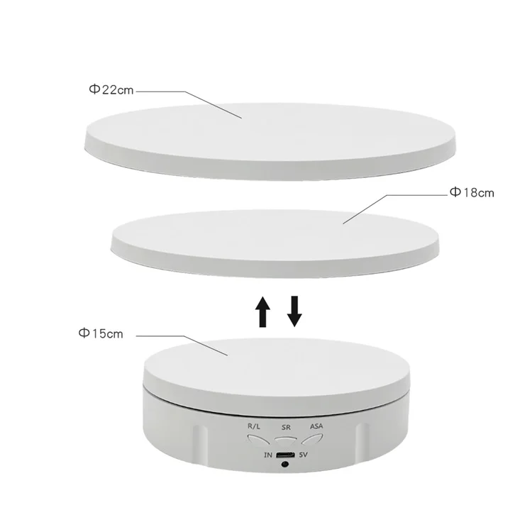 3 in 1 15/18/22cm motorized Rotating electric Display Loading 10KG 360 ...