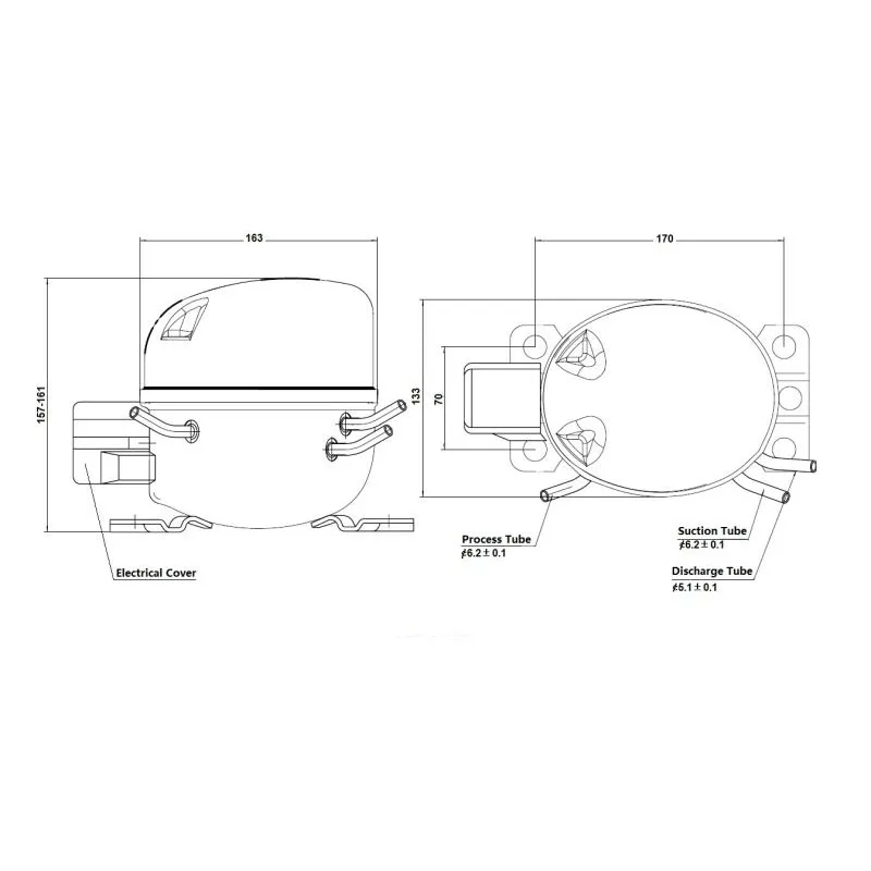 Wanbao R134a Adw57 Freezer Mini Fridge Dc Motor Refrigerator Compressor ...
