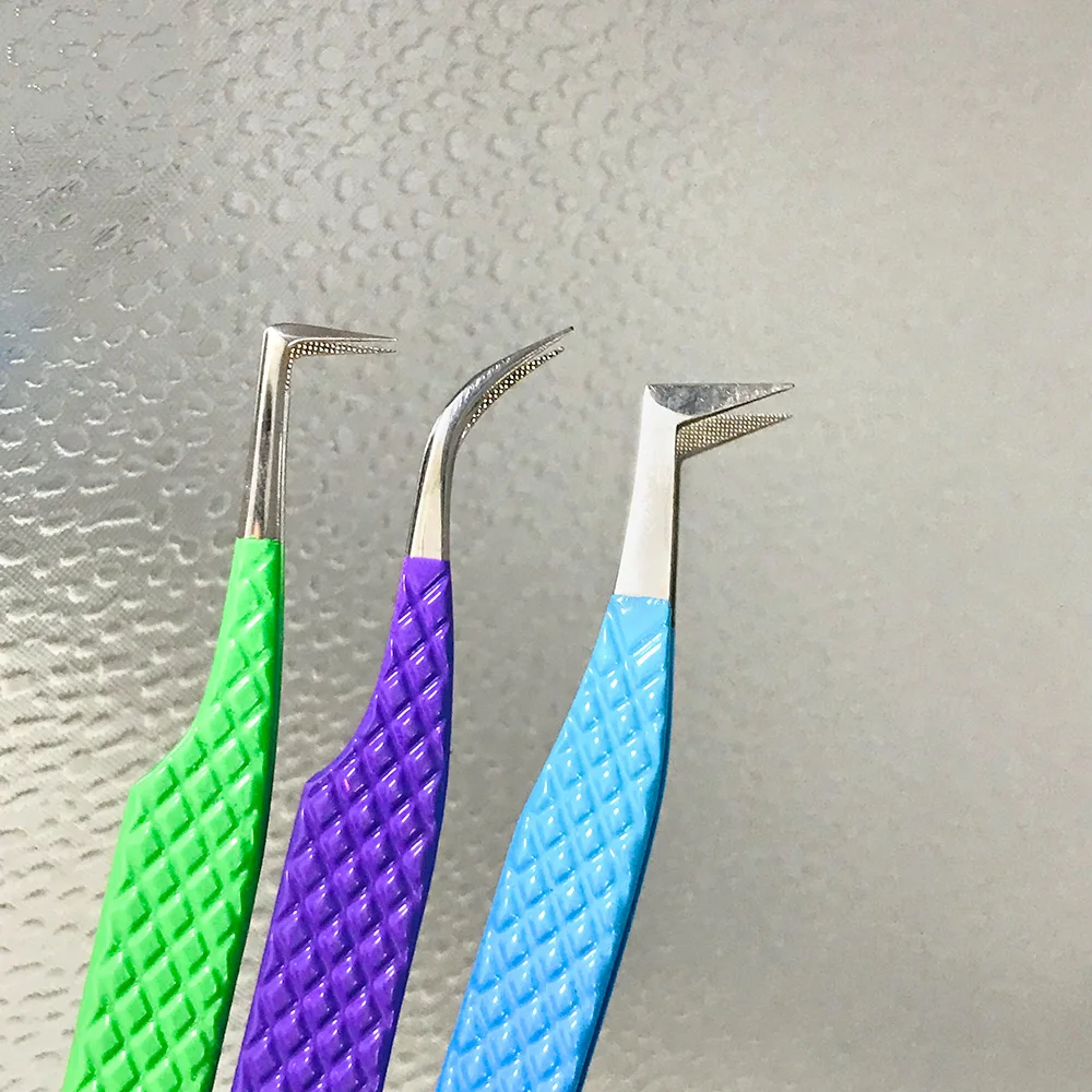 Custom Packaging Private Logo Lash Tweezers Diy Lash Cluster Tweezer ...