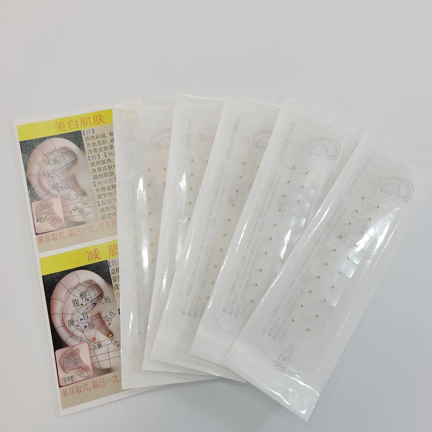 100PCS 24K Gold Plated Ear Seeds - Pressure Point Stickers