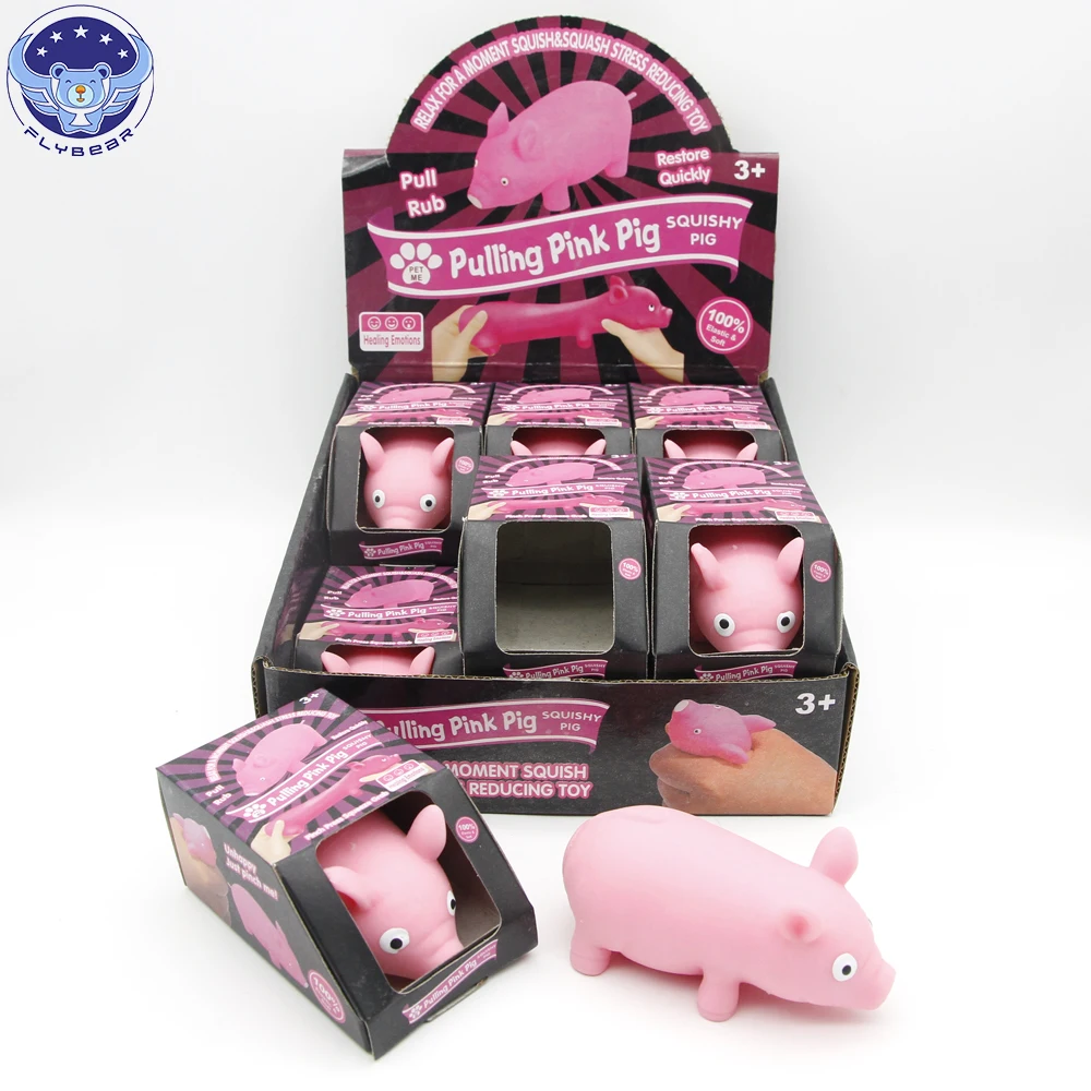 2023 Customized TPR Squeeze Toys Pig Stress Relief Fidget