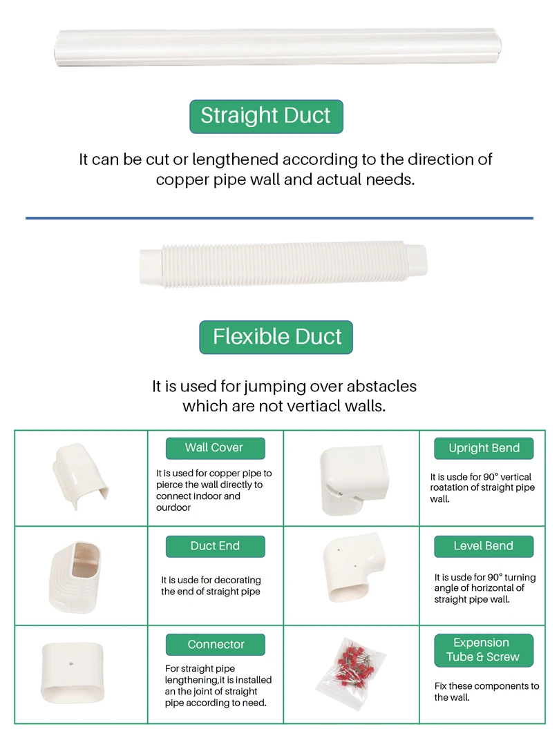 100mm Series Decorative Duct For Portable Air Conditioner - Buy Air ...