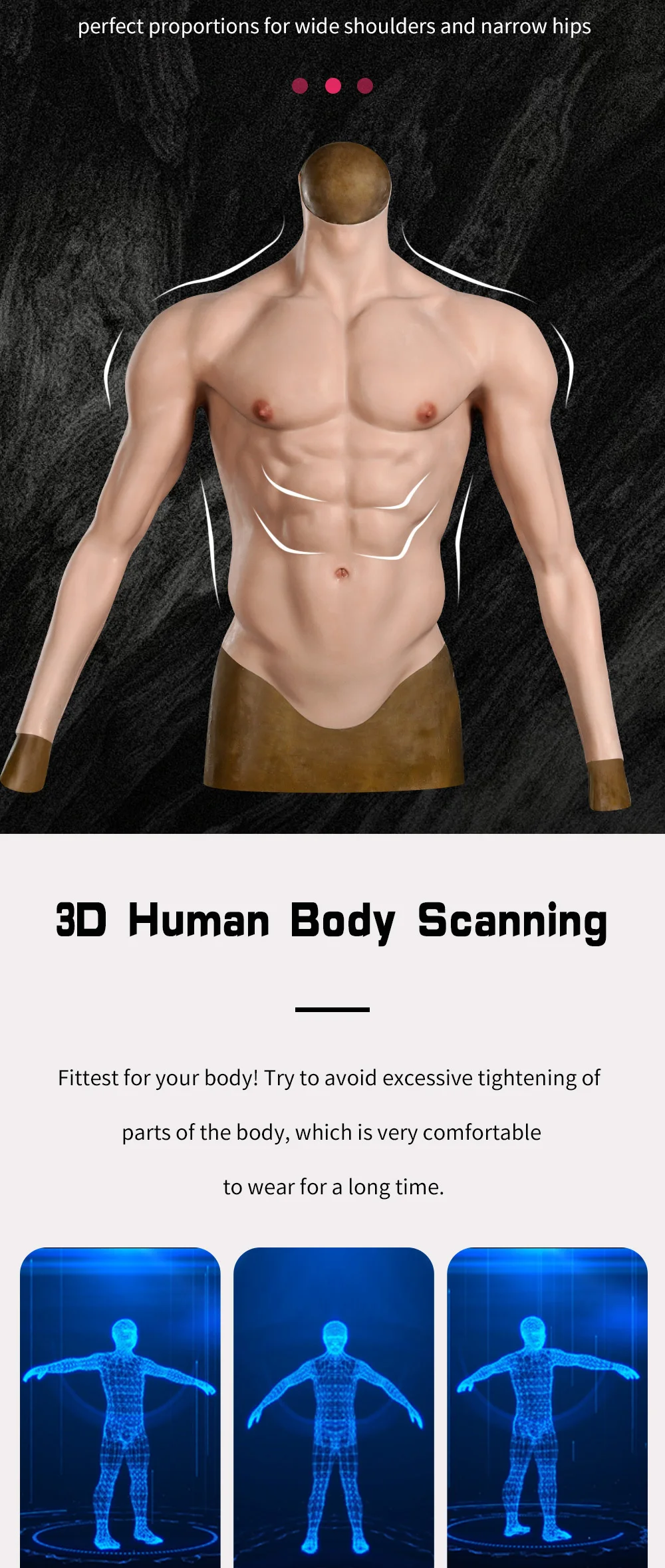 8th Generation Fake Abs - Realistic Silicone Muscle Suit