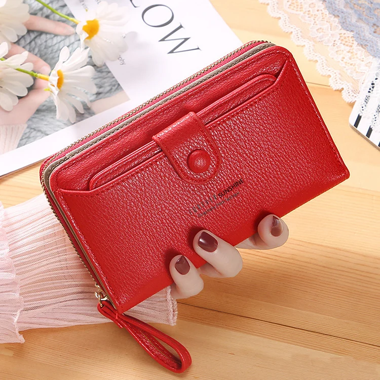 New Long Zipper Coin Purse Large Capacity Temperament Fashion Passport ...