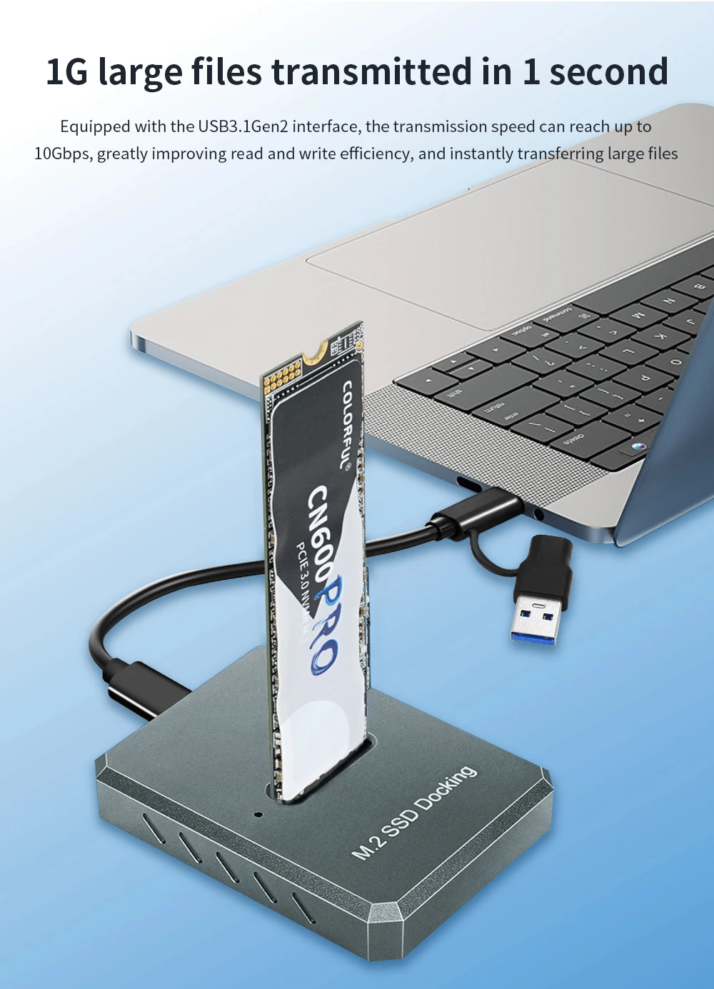 Tishric Hard Disk Drive Enclosure Docking Station M2 Nvme Ngfff Dual ...