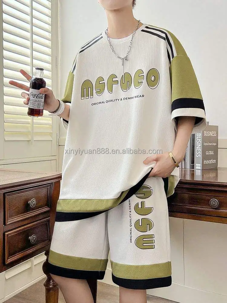 Short Set Men Shorts And T-shirt Set Men's Clothing Summer Shorts ...