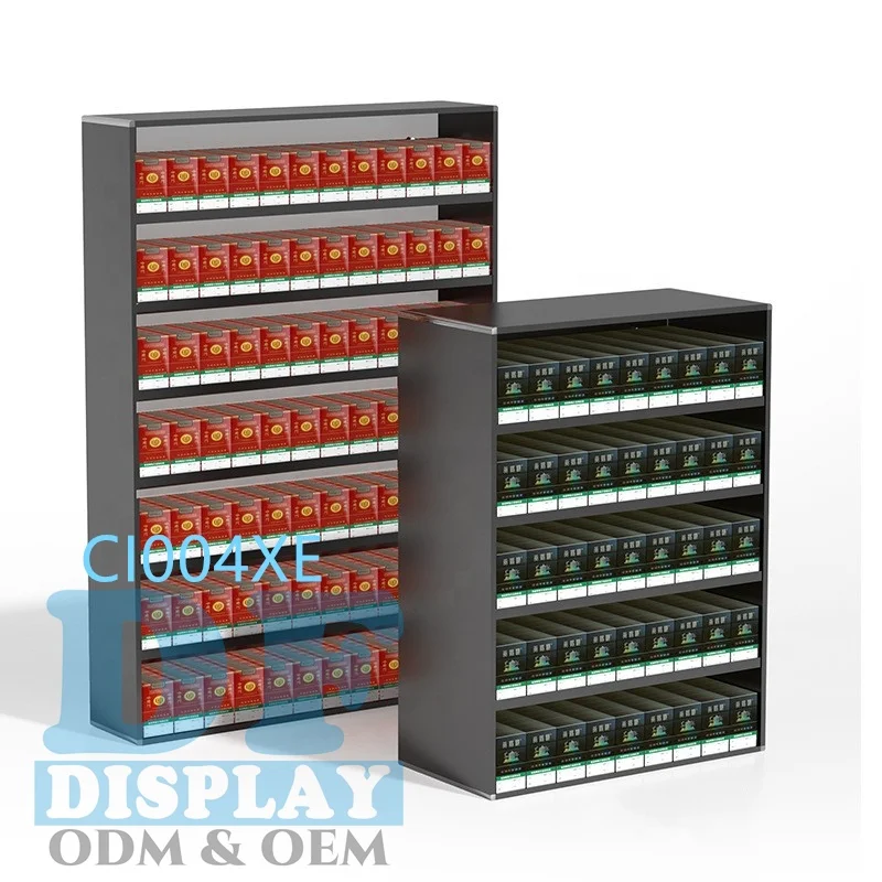 Wall Mounted Cigarette Display Cigarette Shelf Display With Acrylic ...