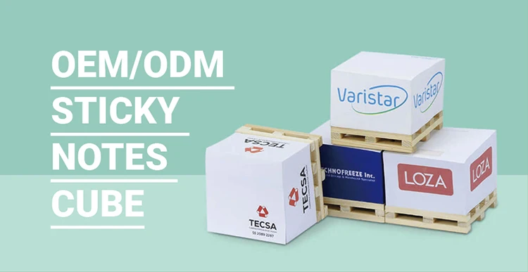 Promotional Customized Paper Adhesive Memo Pads Blocks Square Cubes 3x3 ...