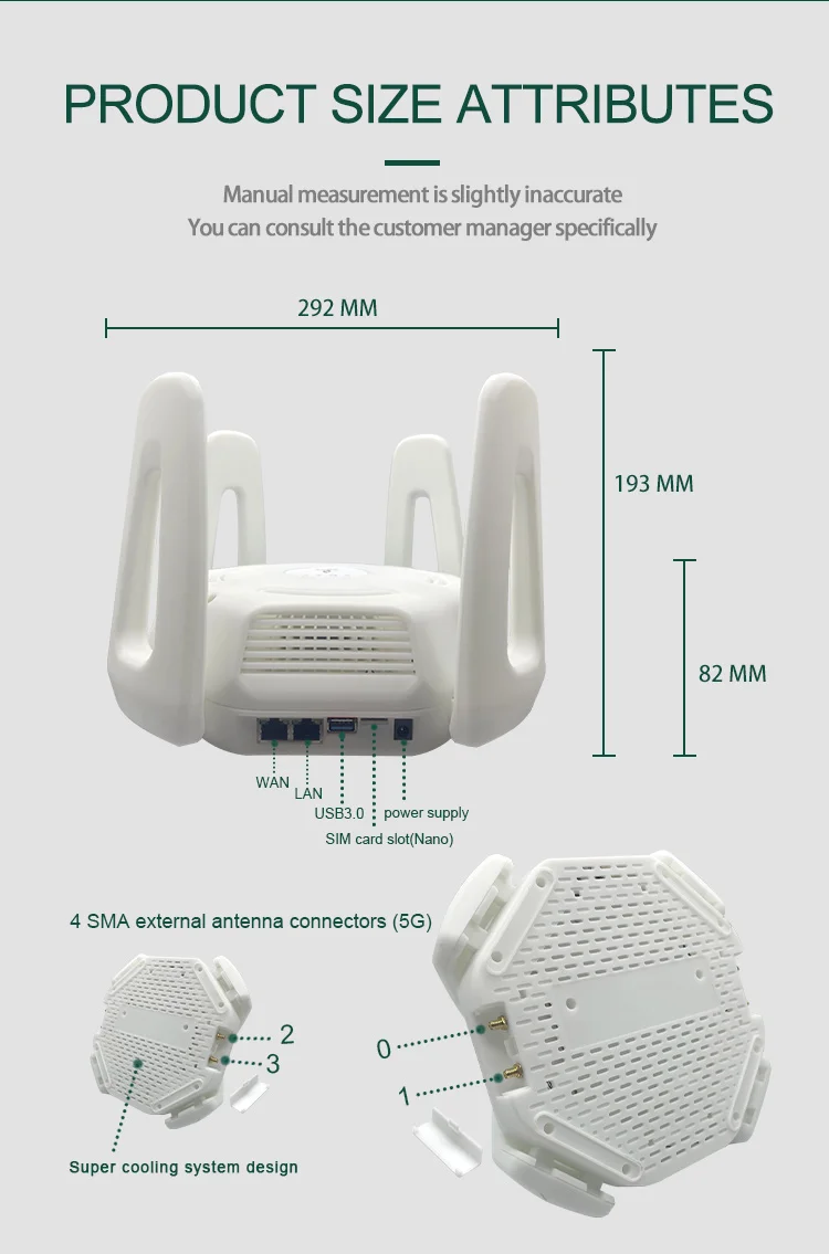 6G Modem - New Industrial 5G Cpe 6000 Router Pro WIFI 6