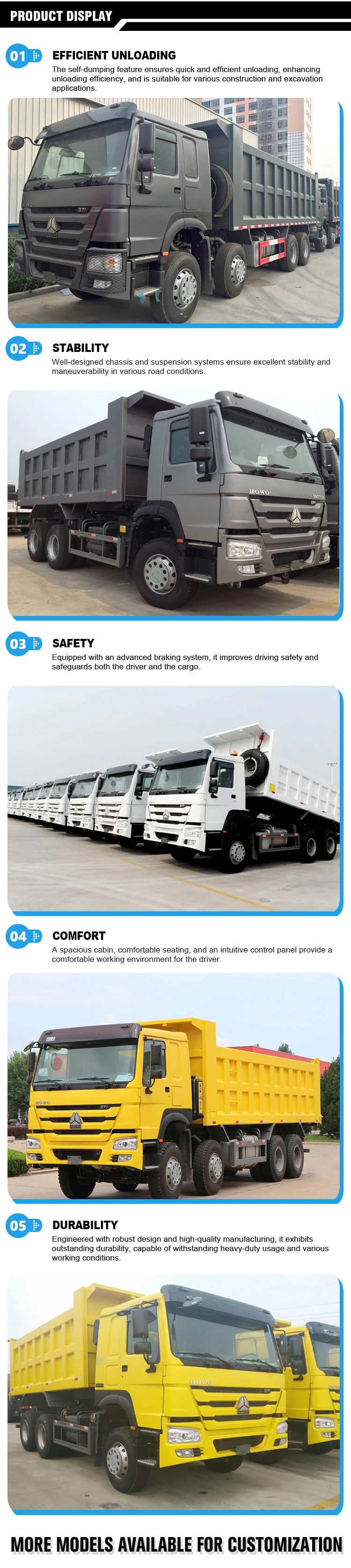 Best 10 Wheels Tipper New Howo 375 6x4 Dump Truck Chinese Brand ...