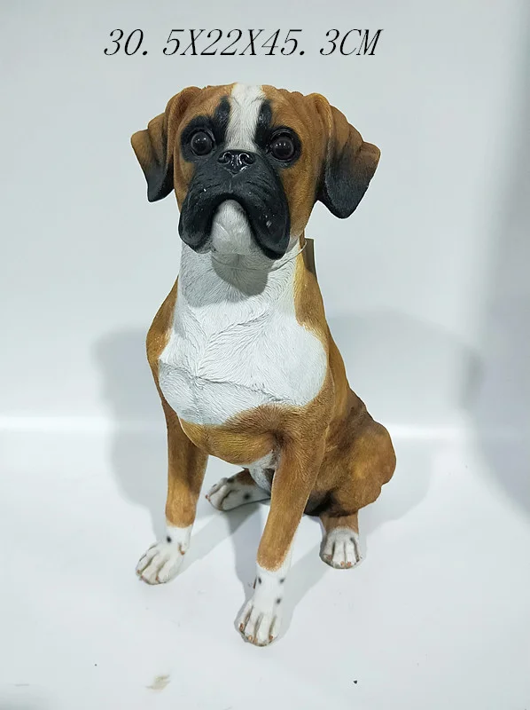 Art Safety Resin Pet Dog Sculpture Garden Labrador Bulldog Golden ...