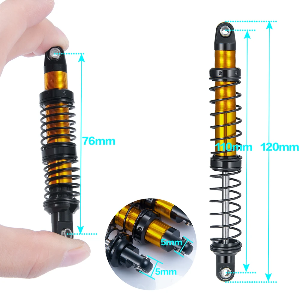 Multiple Size Shocks Metal Shock Absorber Damper for SCX10 90046 TRX4 ...