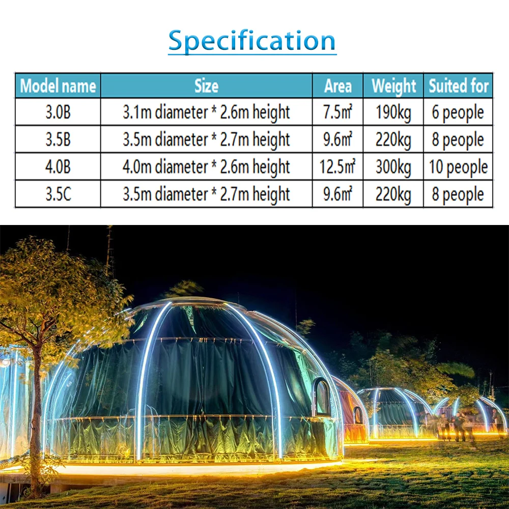 Waterproof Windproof Bubble House Dome House Bubble Tent House - Buy ...