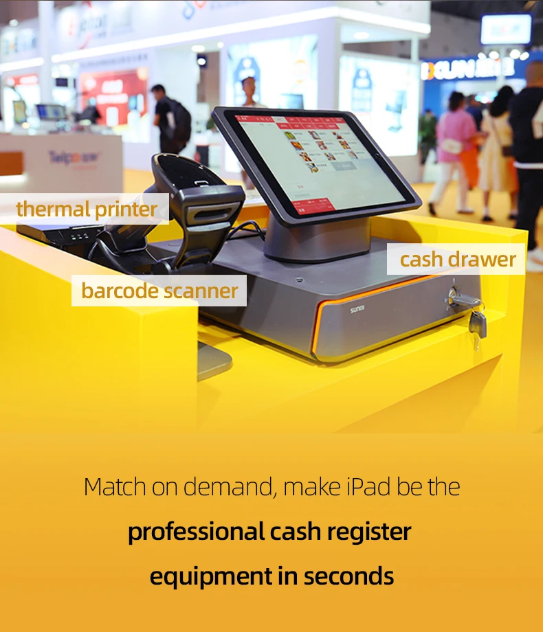 Adjustable POS Payment Stand for Ipad - Secure & Versatile