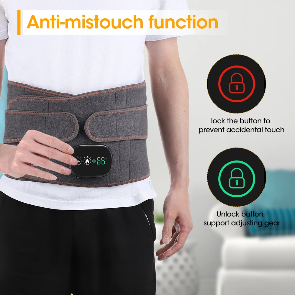 Adjustable Hot Compress Lumbar Massage Belt for Pain Relief