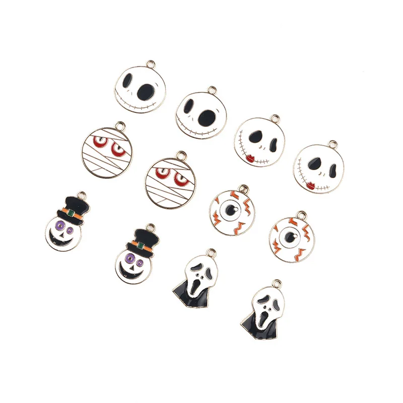 100pcs Halloween Mummy Grimace Alloy Charms Pendants For Earring ...