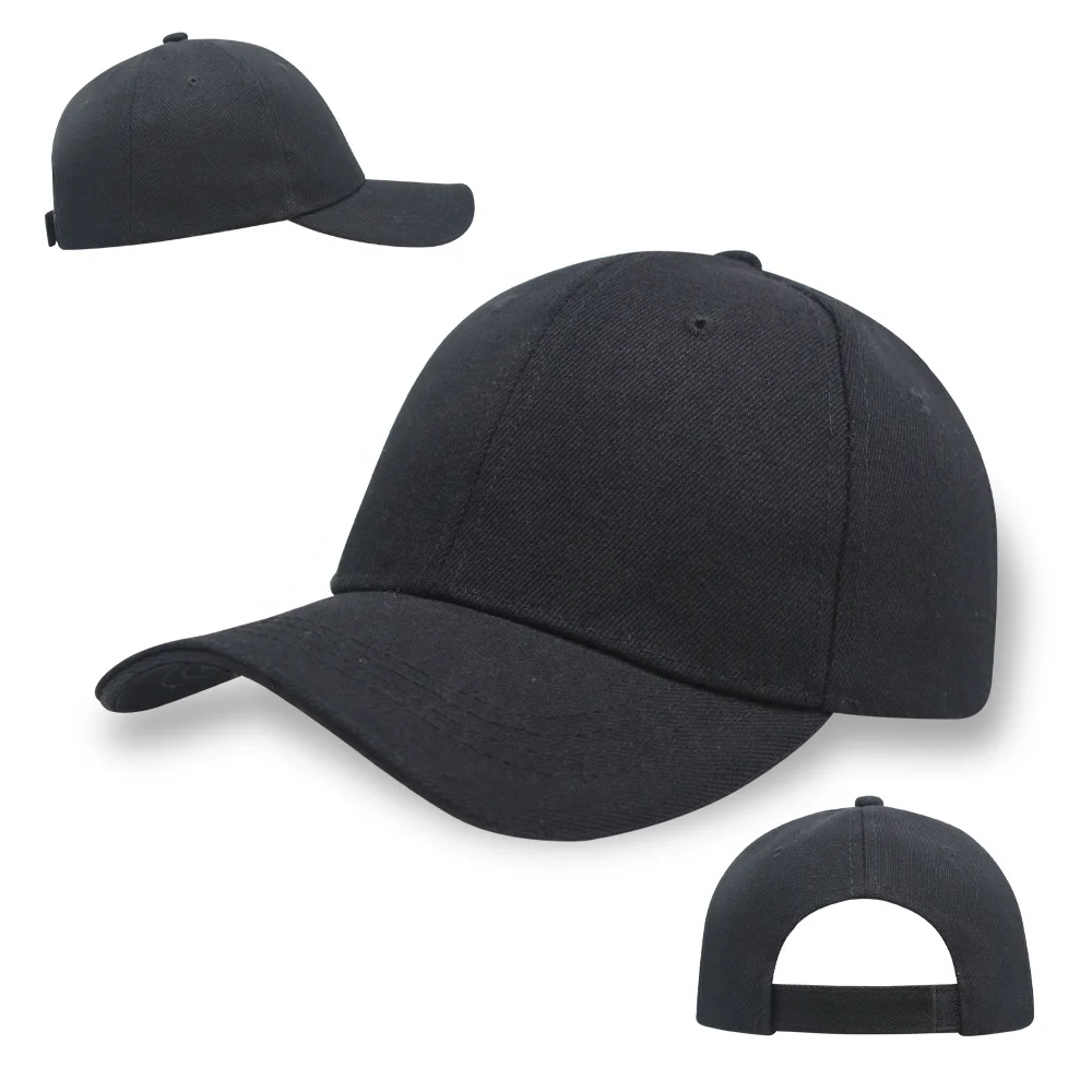 Luxury Multi Panel Black Blank Cotton Unstructured Baseball Dad Hats ...