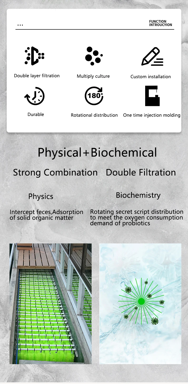 Zaohetian Stainless Steel Bristle Brush Fish Pond High Density Filter ...