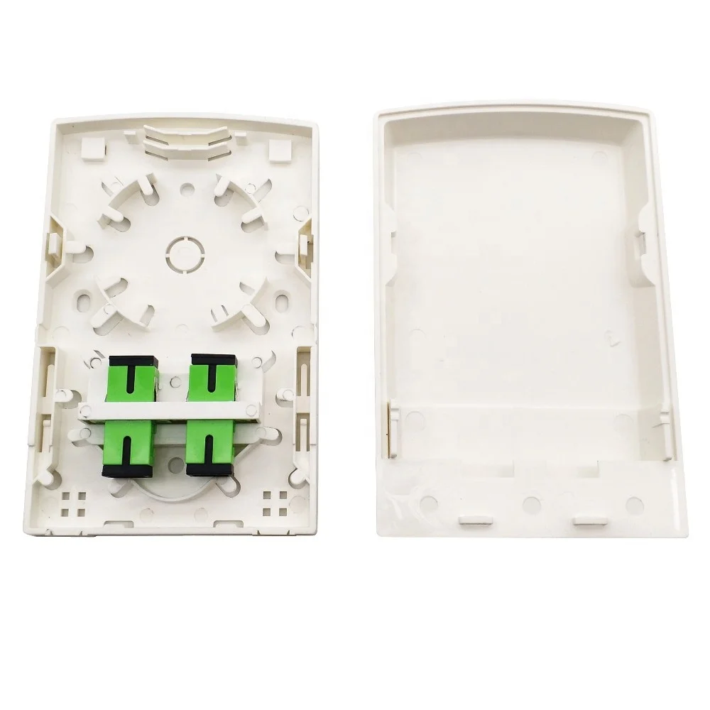 2 Cores Ftth Fiber Optic Face Box/face Plate Panel Distribution Box ...