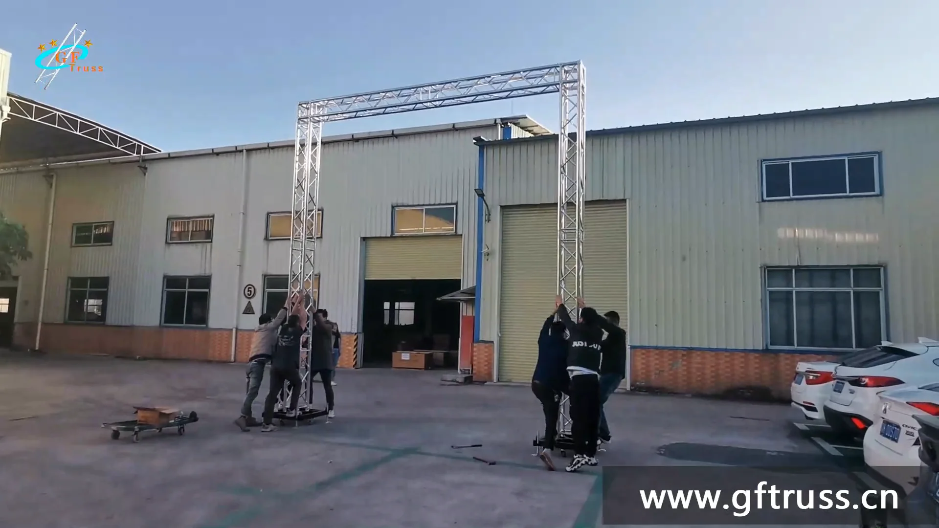 Trade Show Booth,Square Black Trusses Dj Stage 9ft X 8.5ft Metal Truss ...