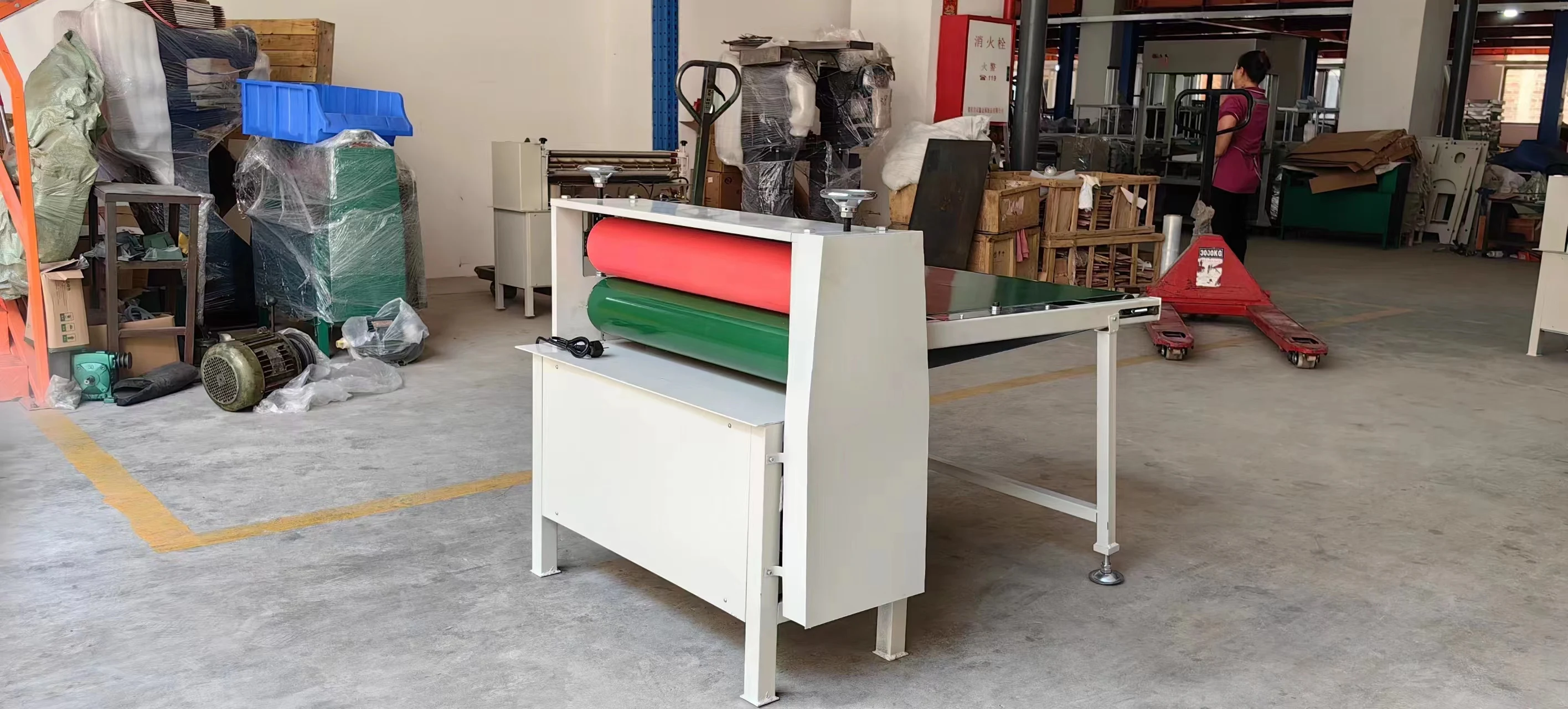 Semi-automatic Electric Rubber Roller Paper Processing Machine Paper ...