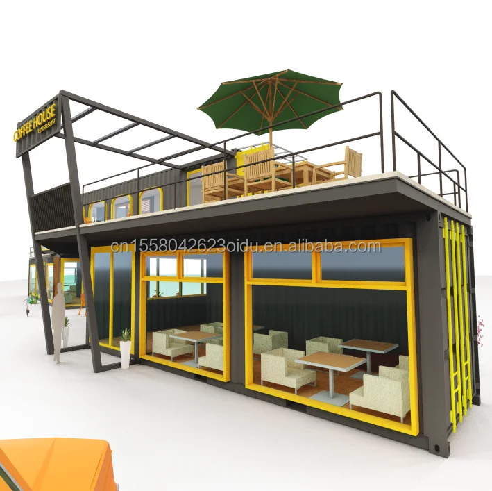 40FT Modern Design Container House Coffee Shop Outdoor Restaurant Cafe ...