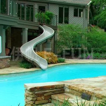 Swimming Pool Curve Water Slide Resort Fiberglass Factory Best Price ...