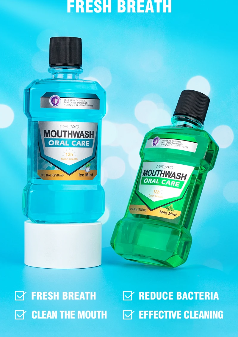 Natural Ice Mint Mouthwash - Teeth Whitening & Oral Cleansing