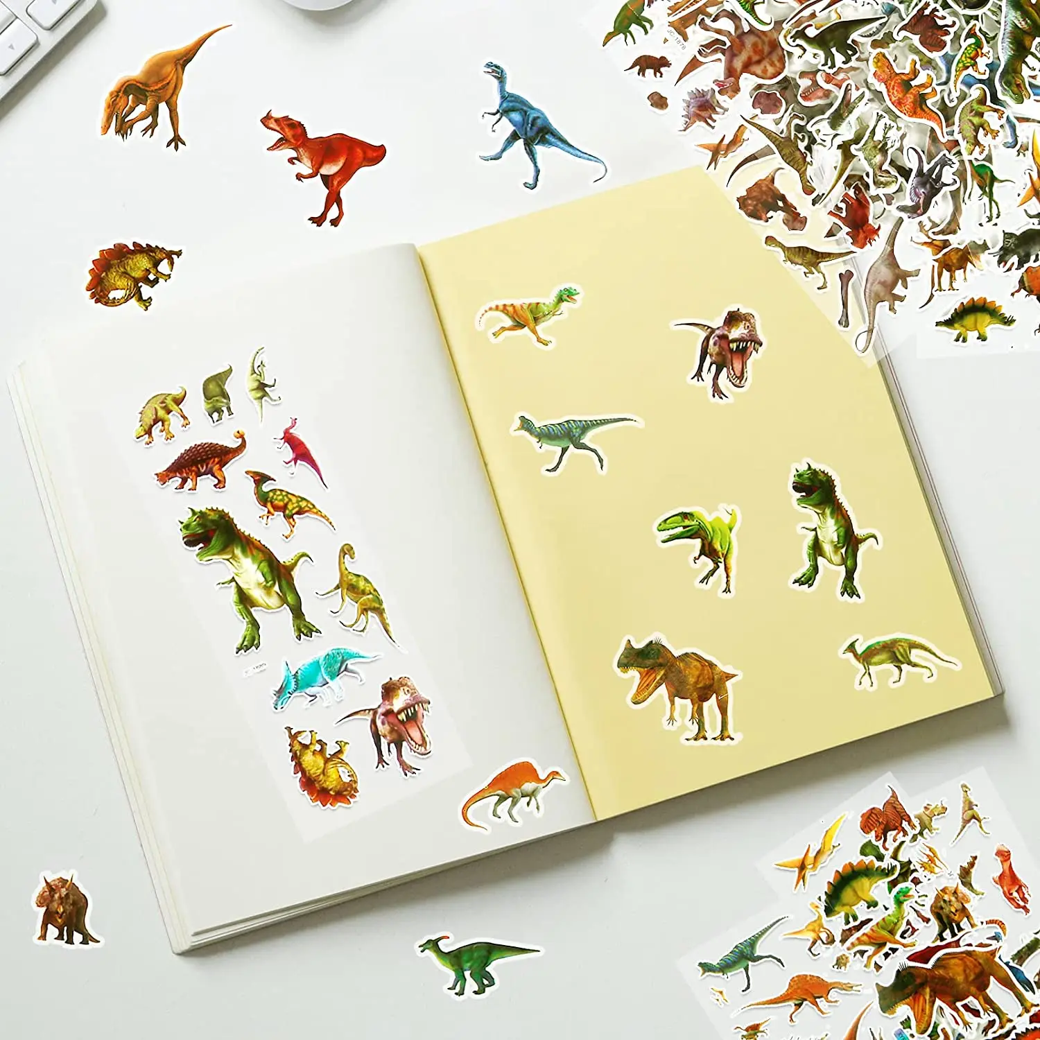 20 Sheets Realistic Dinosaur Stickers For Kids 3d Puffy Dino Stickers ...