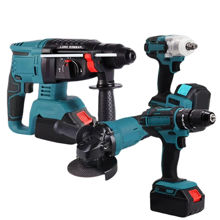 HOTO Power Drills Tool Set Kit - Cordless, Brushless, 18v