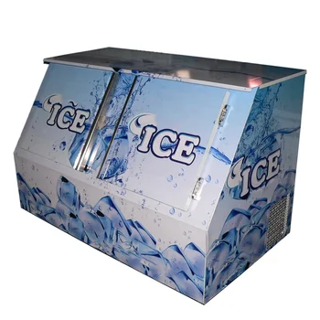 Ice Merchandiser Refrigerated Commercial Gas Station Ice Bag Storage ...