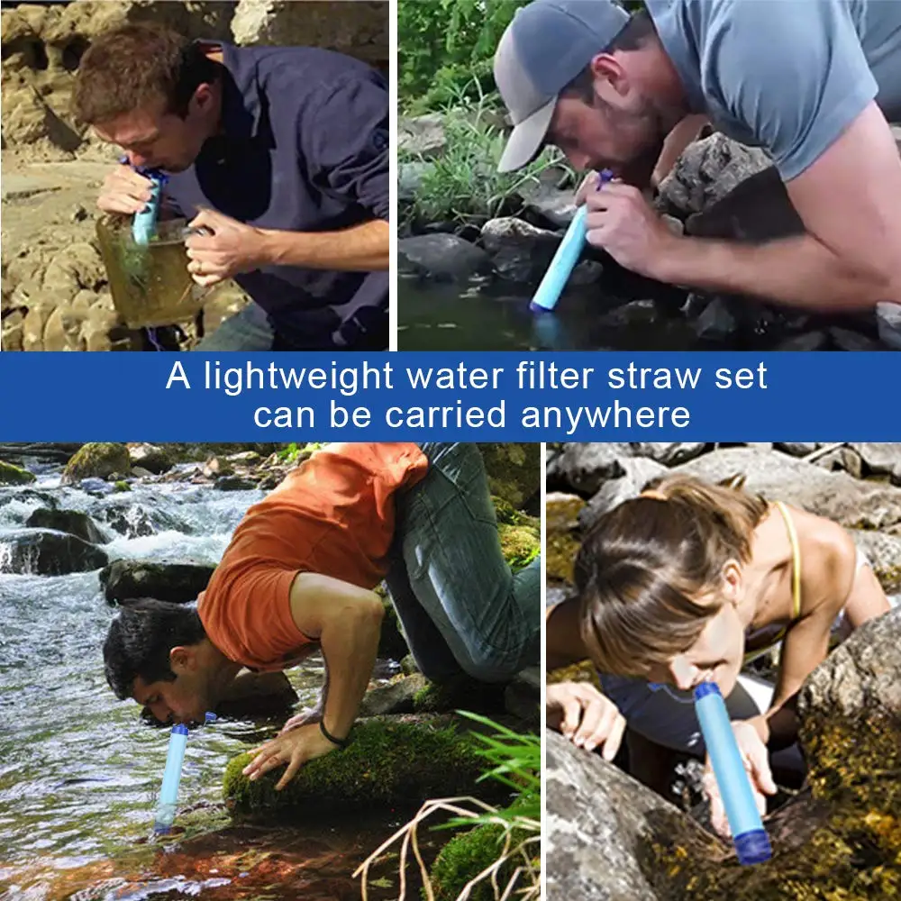 Outdoor Water Filter Emergency Survival Gear Water Purifier Personal ...