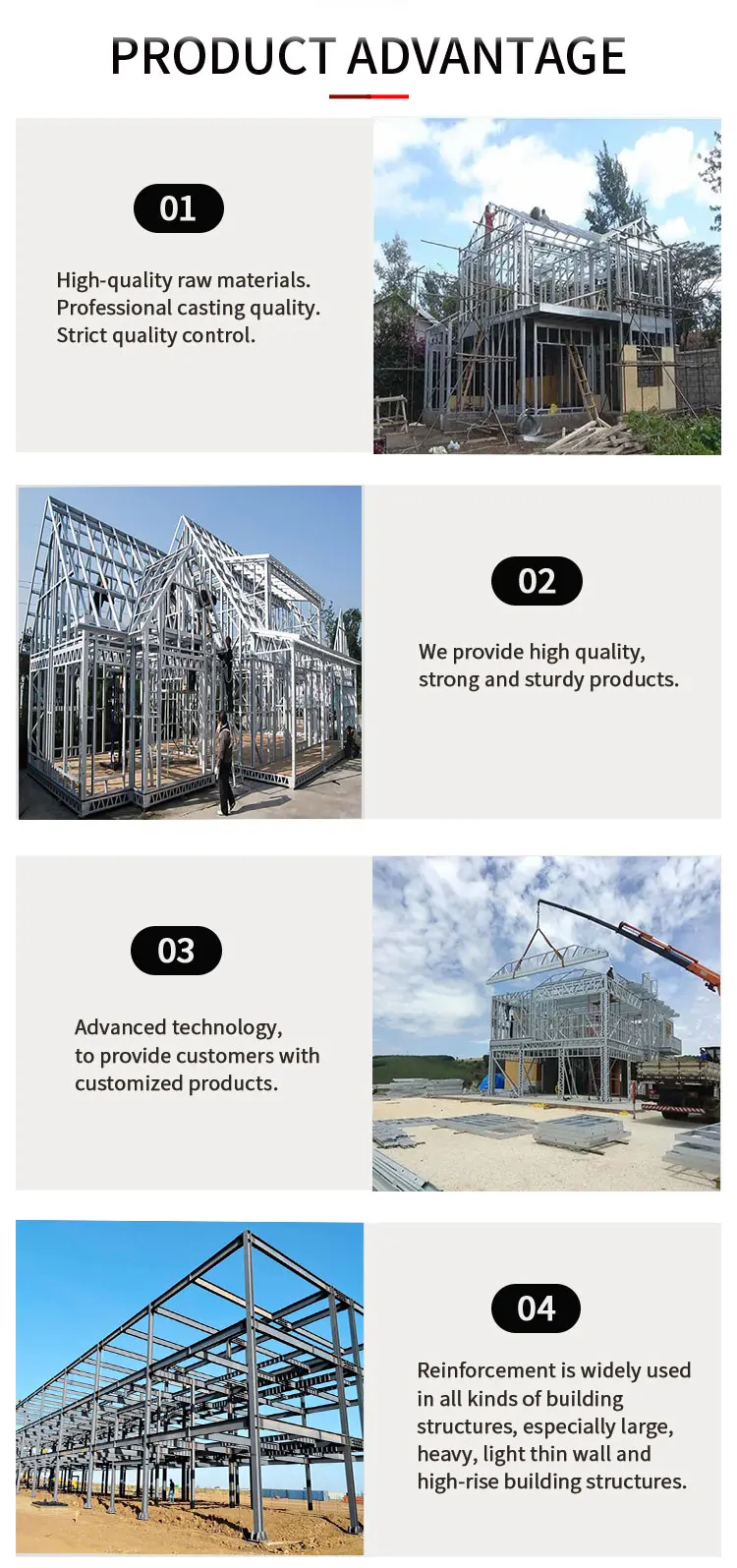 Prefabricated Light Steel Structure Warehouse For Building Construction ...