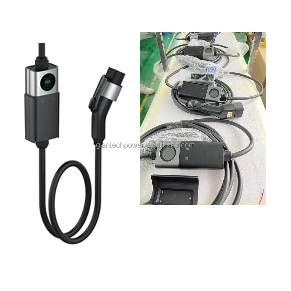 Portable Ev Charger App Application Iec Sae Type 2 Type 1 Gbt Lcd ...