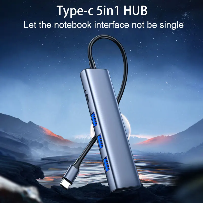 Type-c 5 Integrated Hub Pd Fast Charging Usb 3.0 Expansion Dock Sd/tf ...