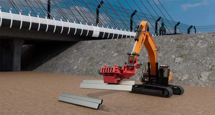 Ksp70sg Side Grip Pile Driver,Side Clamp Excavator Mounted Vibratory ...