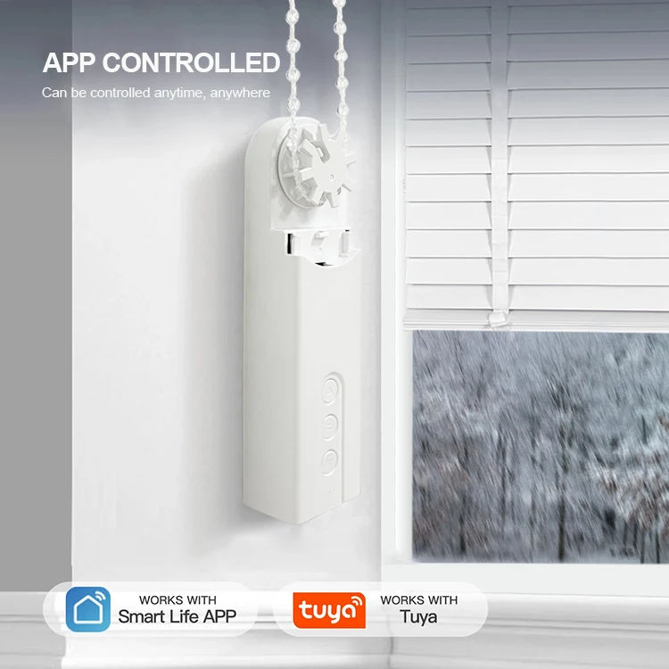 Tuya Wifi Curtain Motor Curtain Motor Rechargeable Roller Blind Chain ...