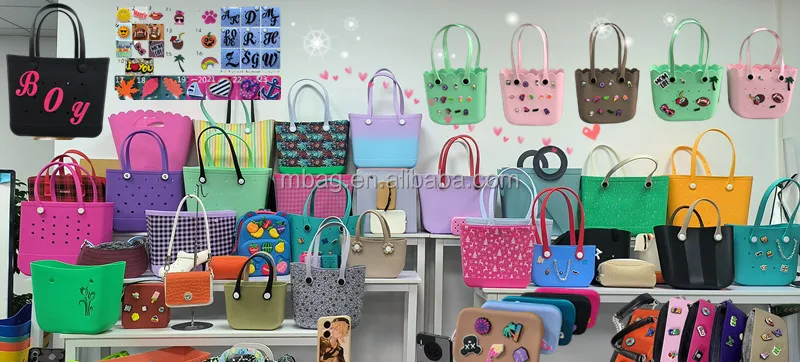 Rubber Silicone Summer Beach Tote Bag with Holes Candy EVA
