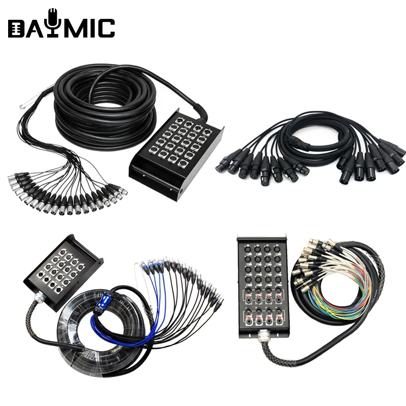 OEM 30/50/100m XLR Snake Audio Cable for Mixer & Amp