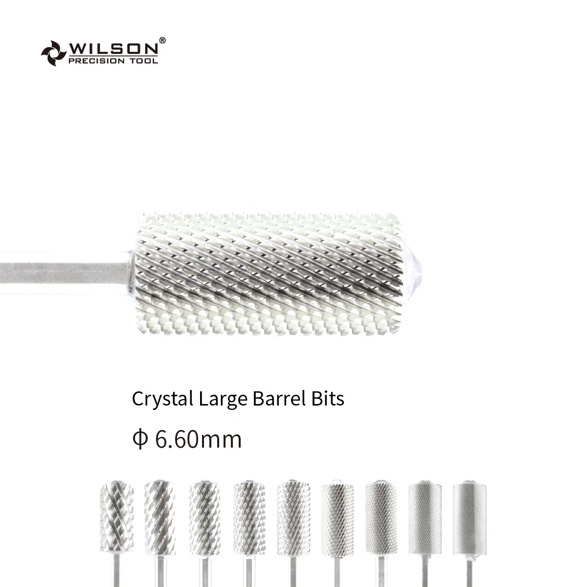 6.60mm Crystal Large Barrel Bits Silver Coating Barrel Shaped Nail ...