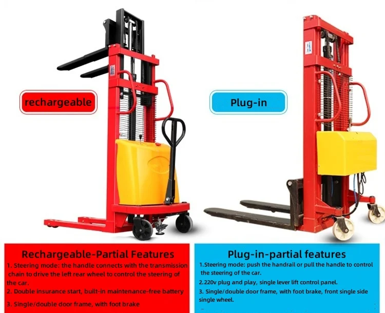 Semi-electric Stacker Cranes 2 Tonne Stacker Cranes Pick And Place ...