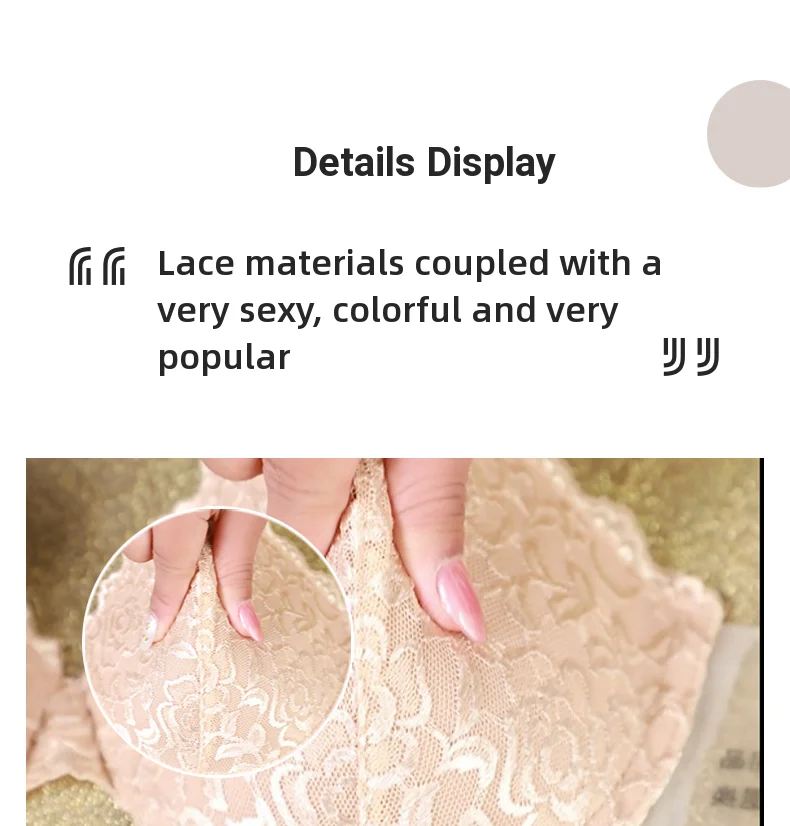 Reusable One Piece Lift Up Invisible Backless Sticky Lace Fabric Bra ...