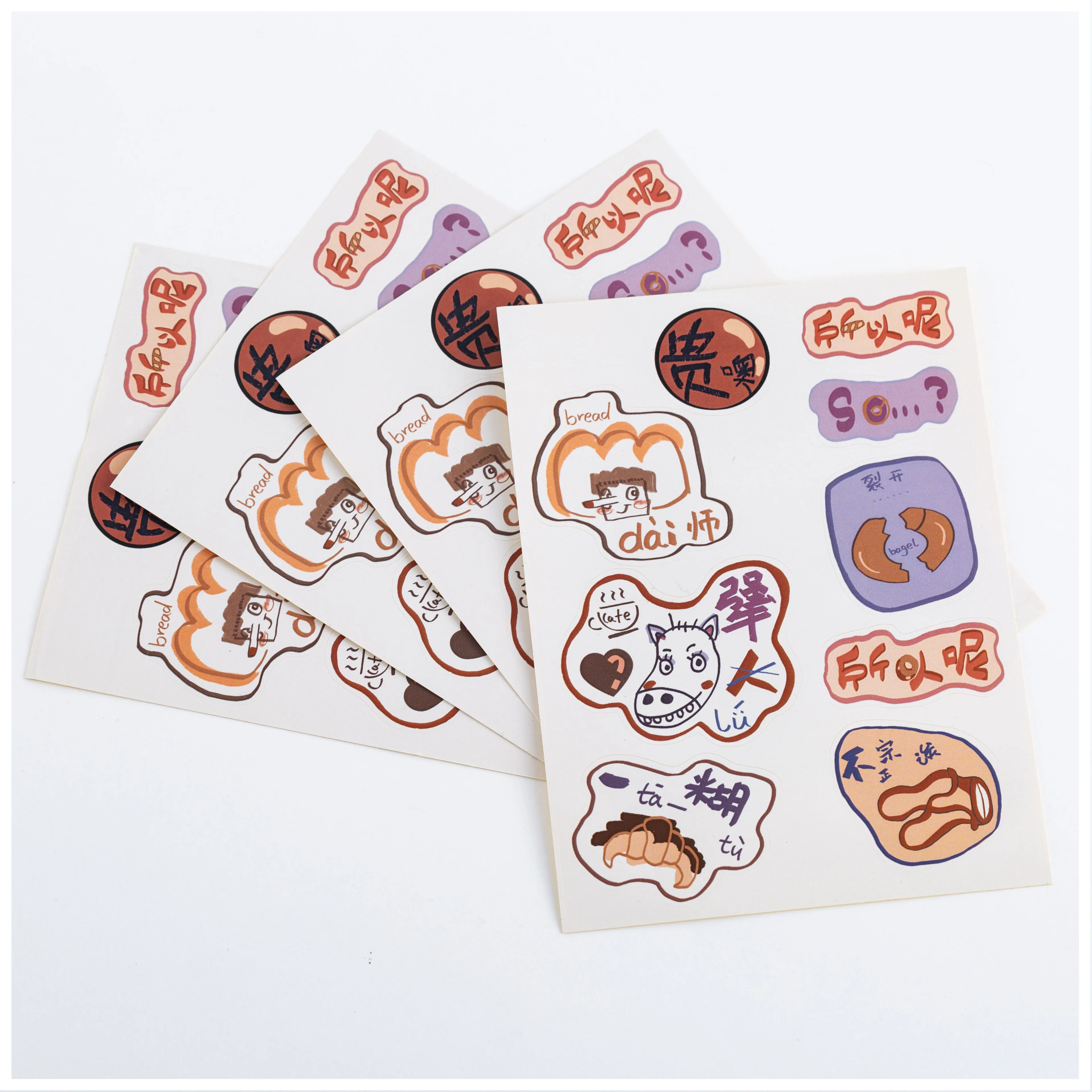 Pvc Sticker Sheets Removable Adhesive Label Stickers Custom Die Cut ...