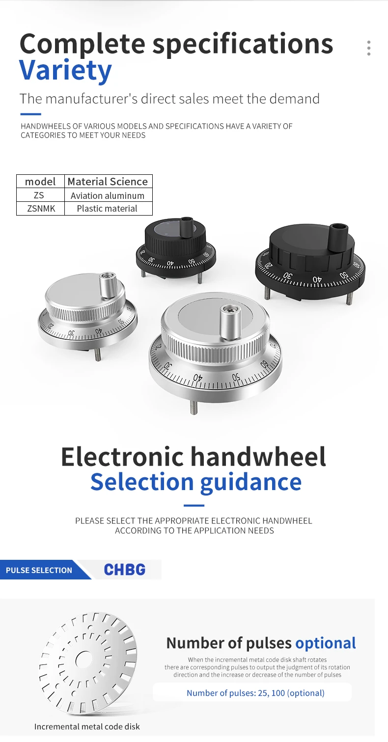 CHBG CNC Manual Pulse Generator Sensor - Incremental Rotary Encoder ...