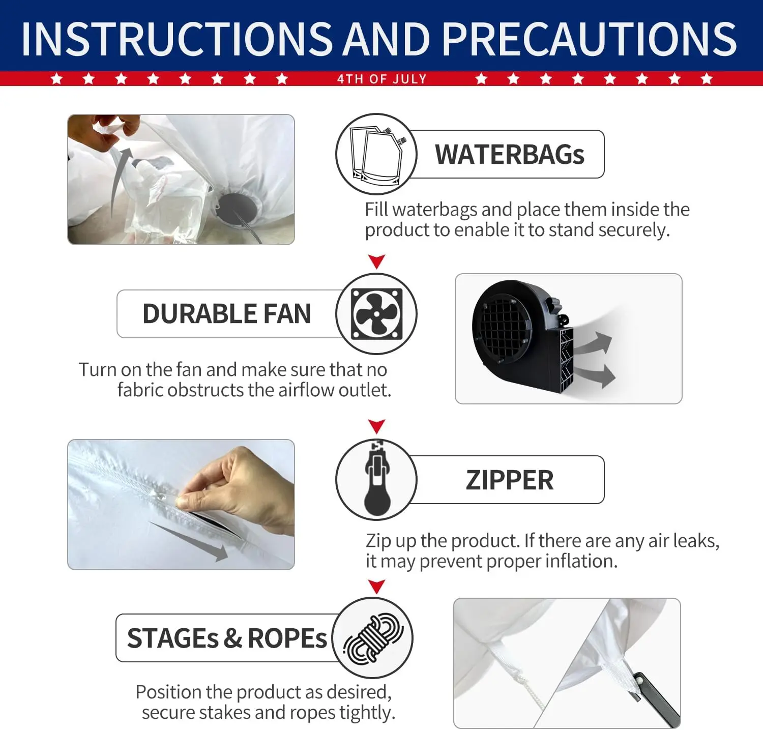 Customized Inflatable Uncle Sam And Bald Eagle Arch Outdoor Patriotic ...