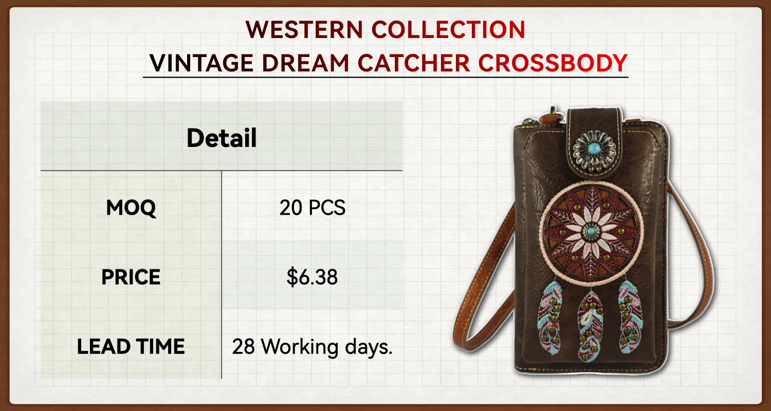 Brand New Western Vintage Ladies Crossbody Bag Tooled Leather Phone ...