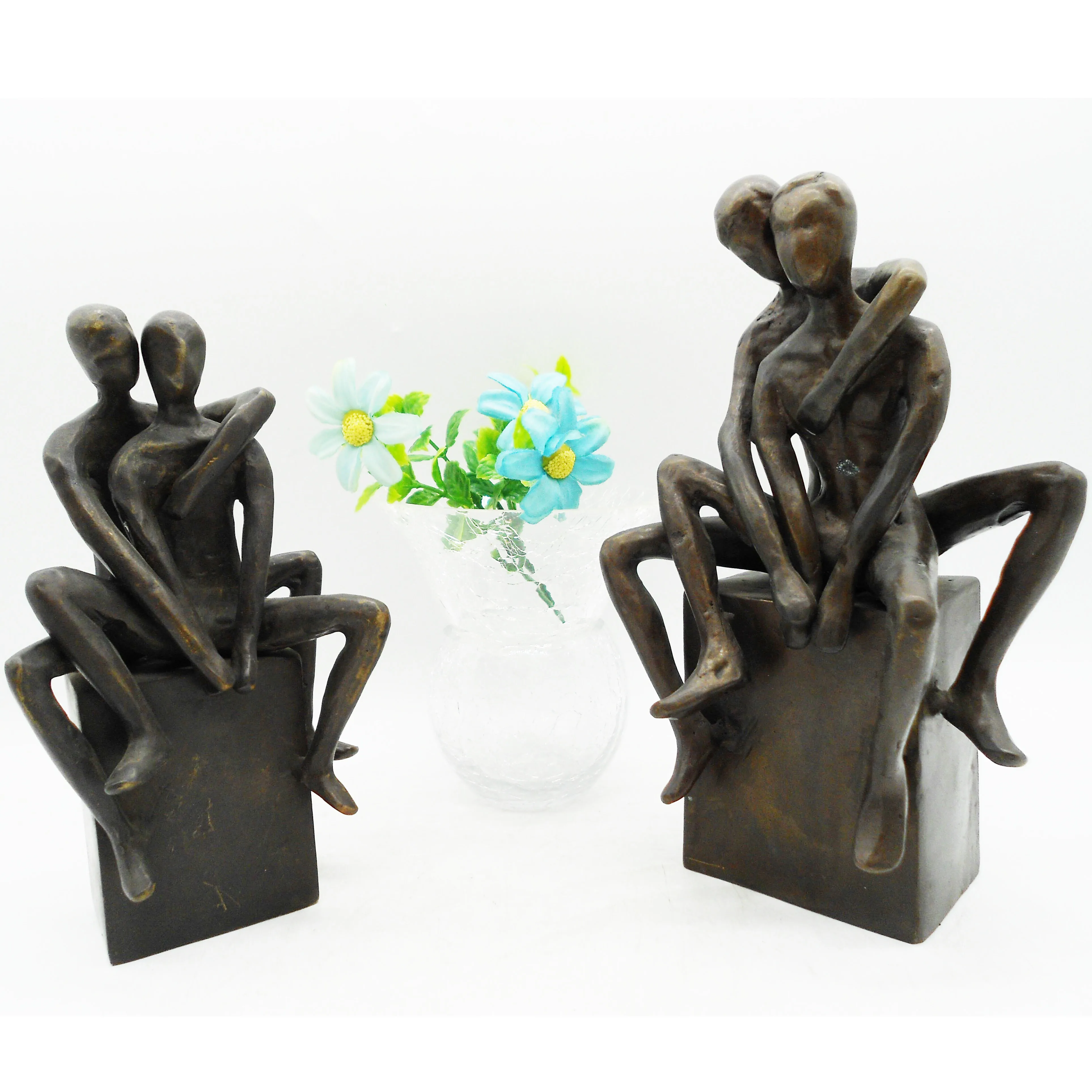 Metal Crafts Cast Iron Gay Lover Sculpture for Home Decor