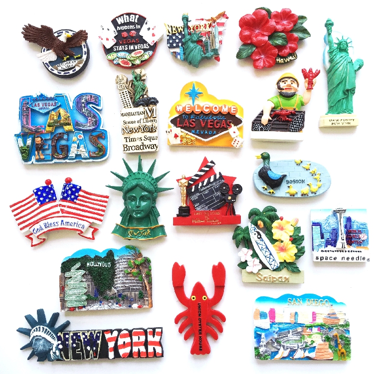 Custom Promotional 3d Polyresin Resin Fridge Magnet Customized Country ...