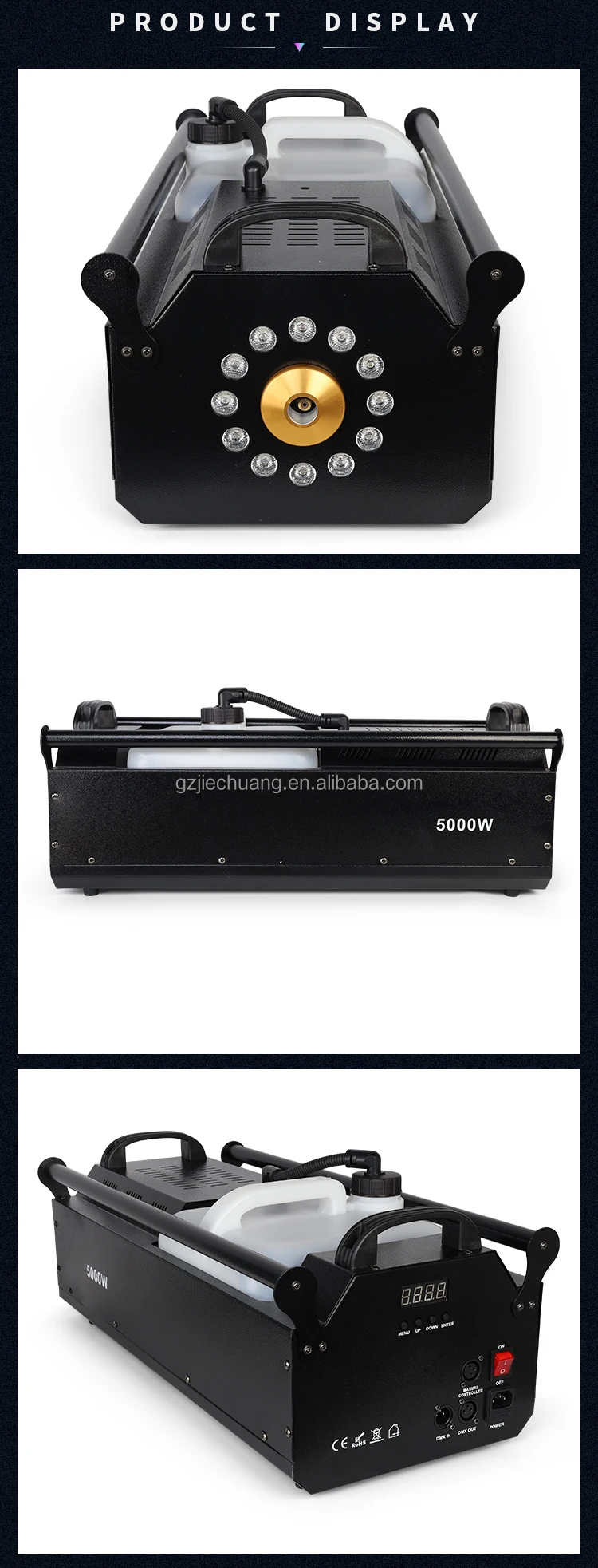 Stage Equipment Led Smoke Machine 5000w Remote Dmx512 Control 12PCS Rgb ...