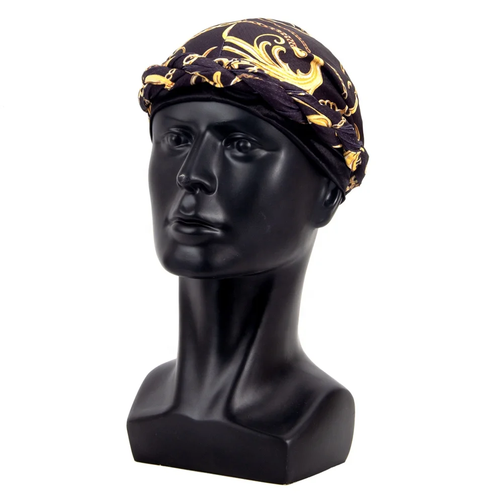 Halo Turban Durag For Men Silk Lined Designer Turban Headwear With ...